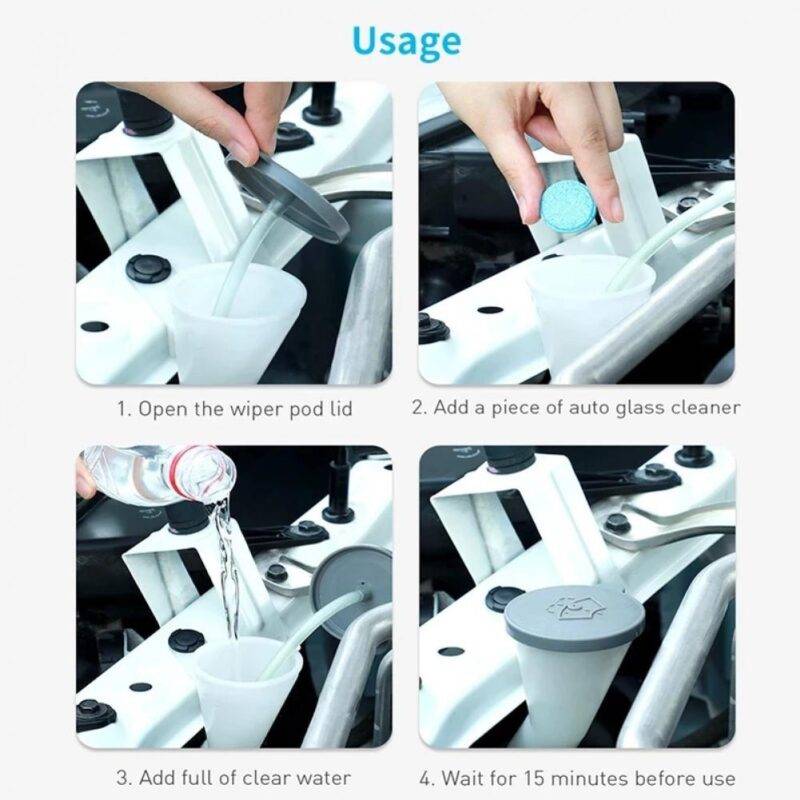 10PCs Car Windscreen Wash Tablets - Purified NZ
