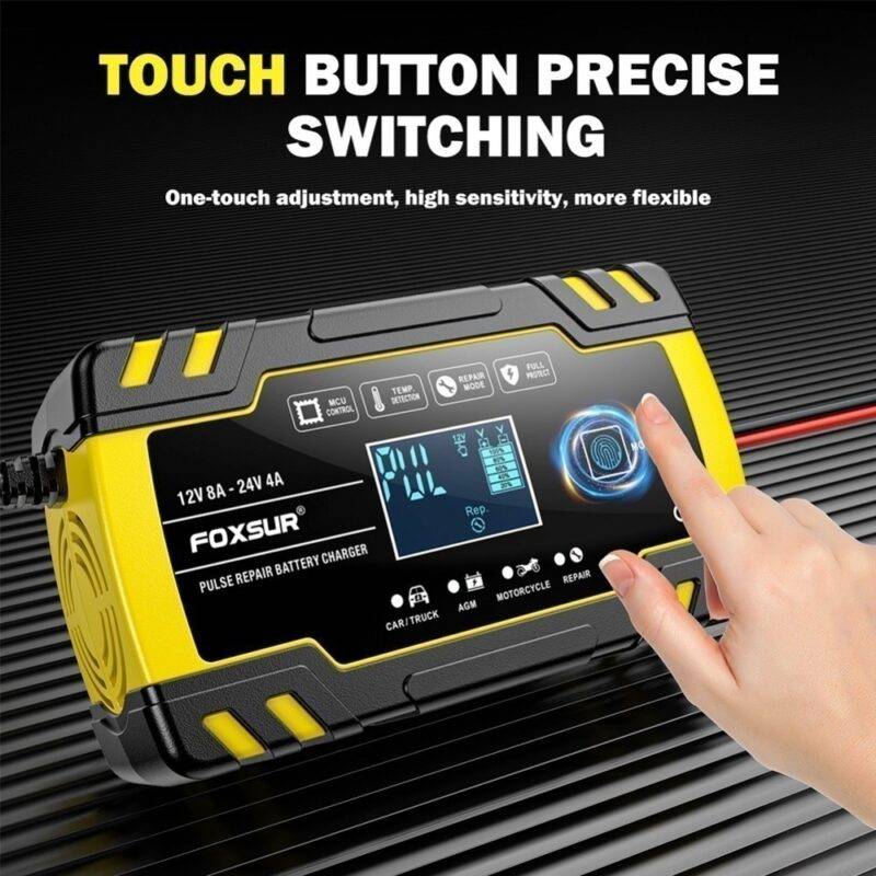12V/24V Smart Car Battery Charger with screen - Purified NZ