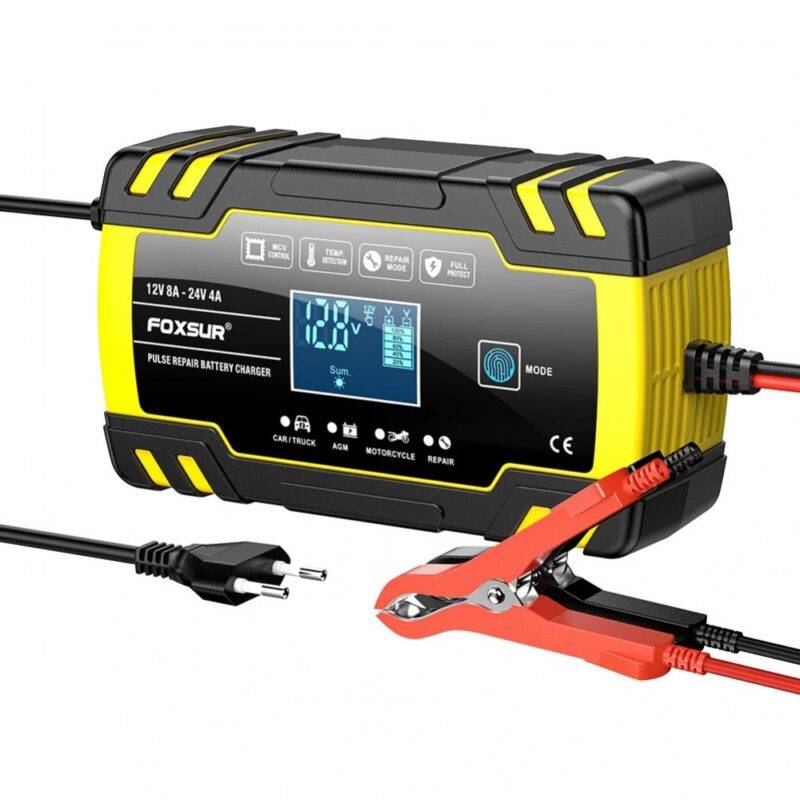 12V/24V Smart Car Battery Charger with screen - Purified NZ