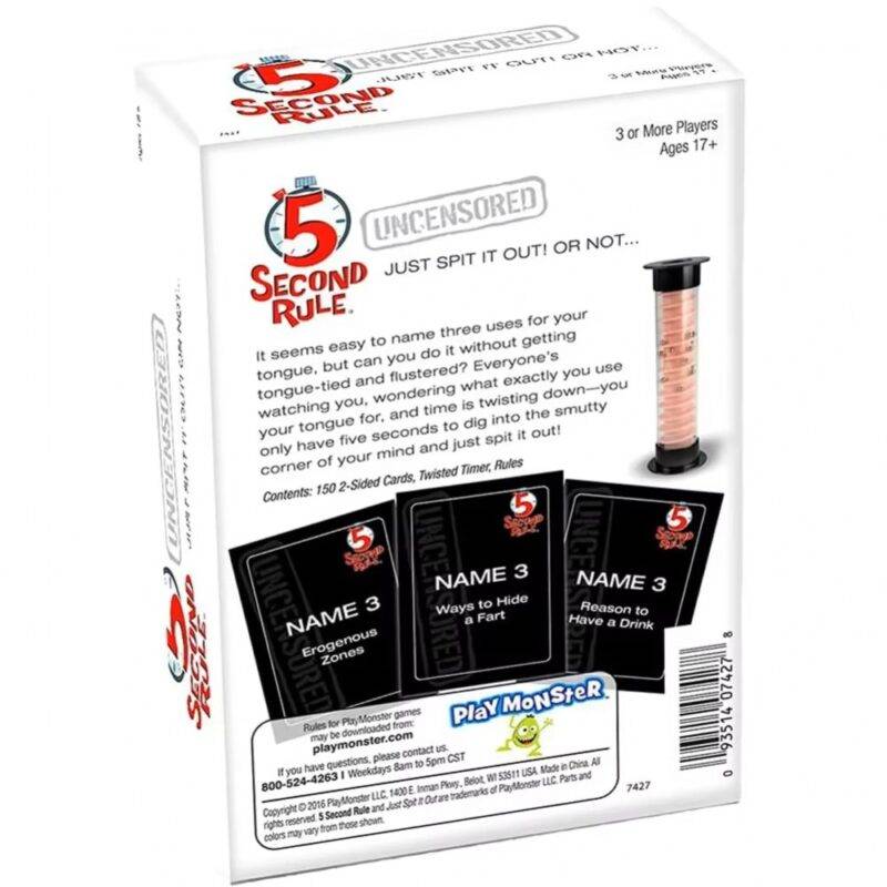 5-second Rule Party Board Game Card - Purified NZ