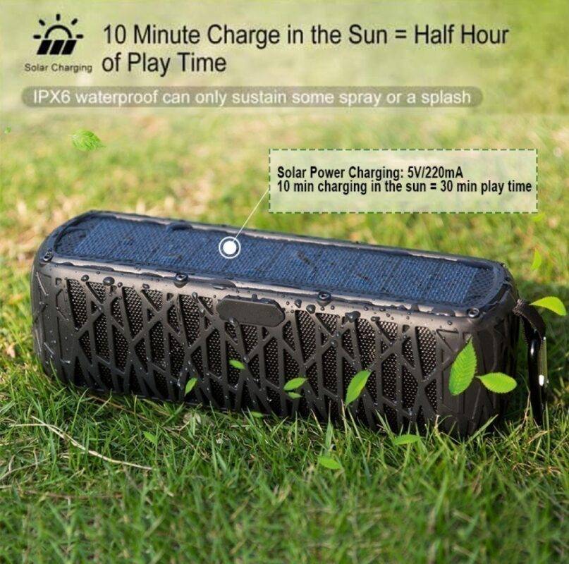 ABFOCE Outdoor Waterproof Solar Bluetooth Speaker - Purified NZ