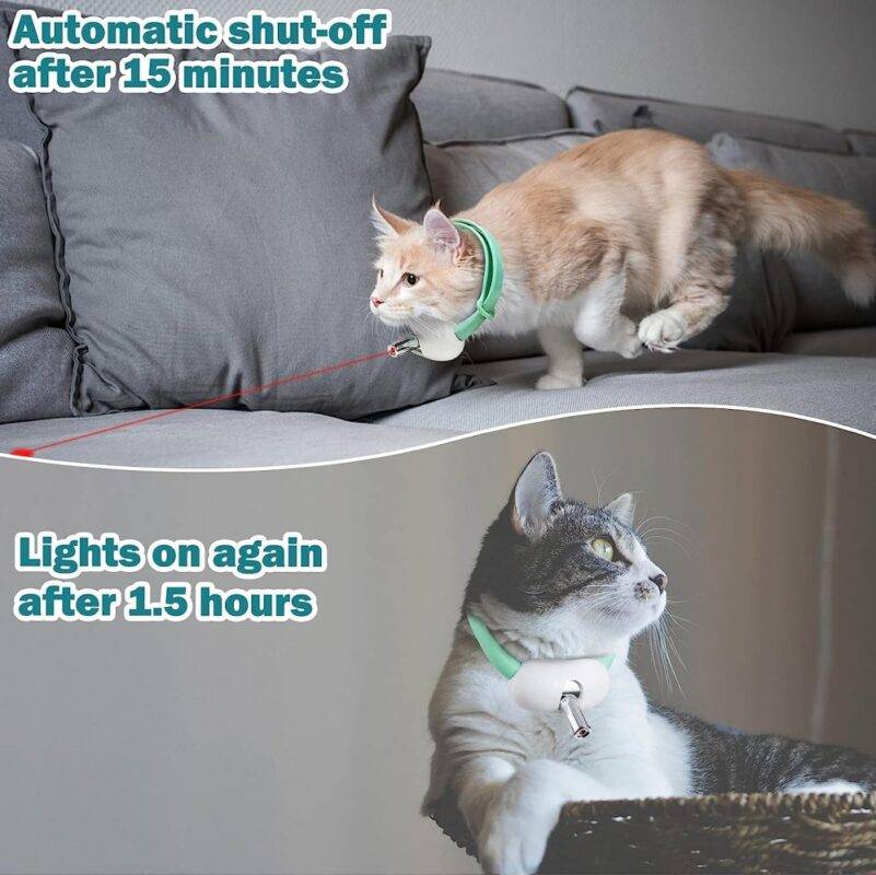 Automatic Cat Toys LED Laser Light Charging Collar - Purified NZ