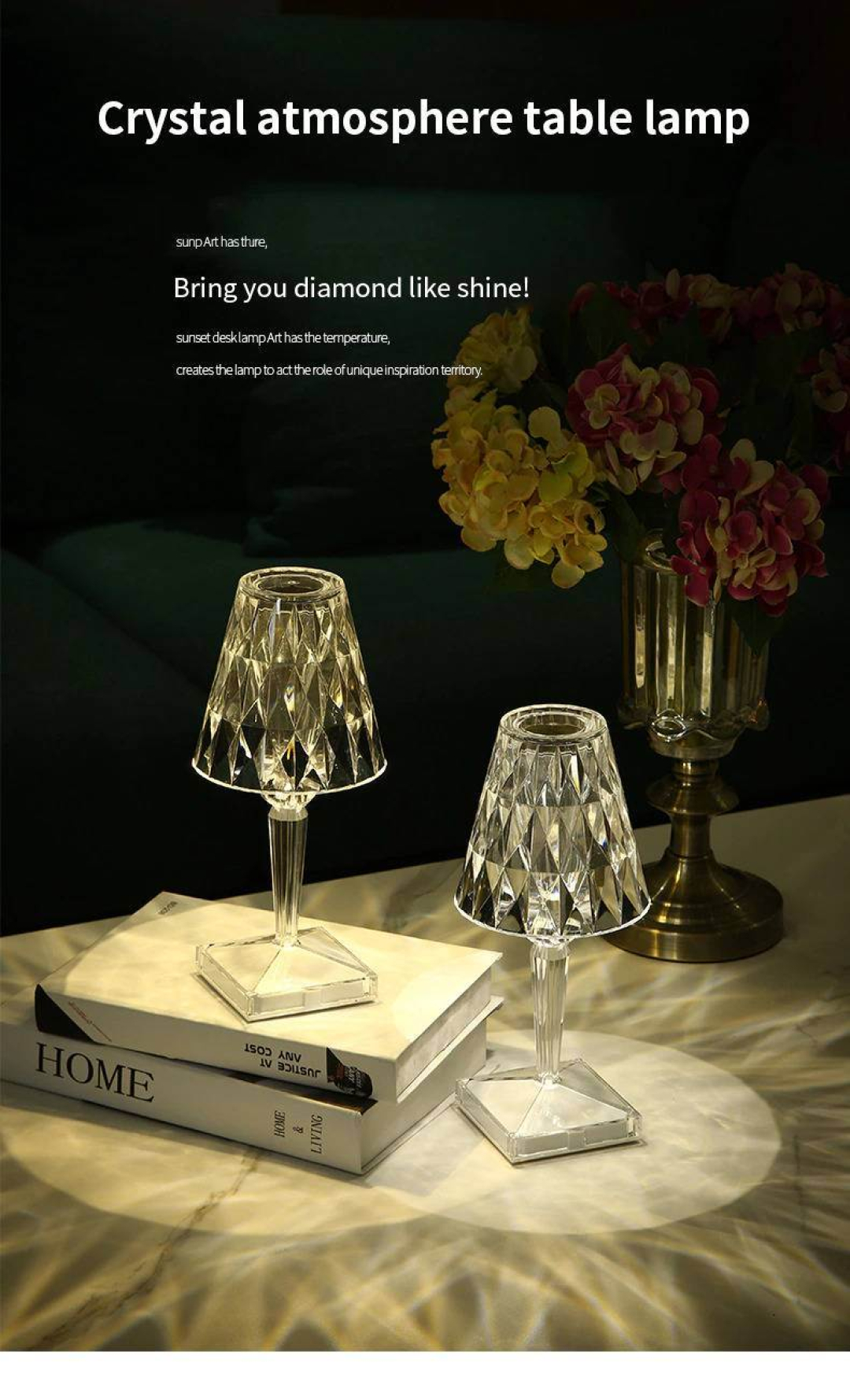 LED Diamond Crystal Light Desk Lamp - Purified NZ