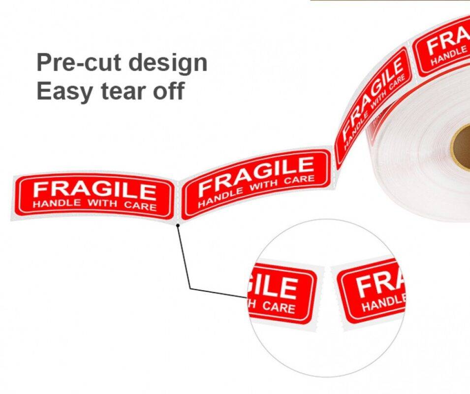 Fragile Stickers 76mm x 25mm 1000 Labels Roll - Purified NZ